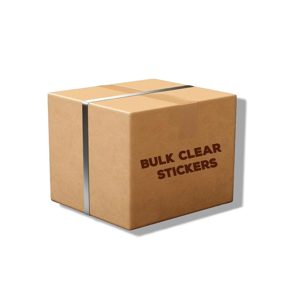 Bulk custom clear stickers